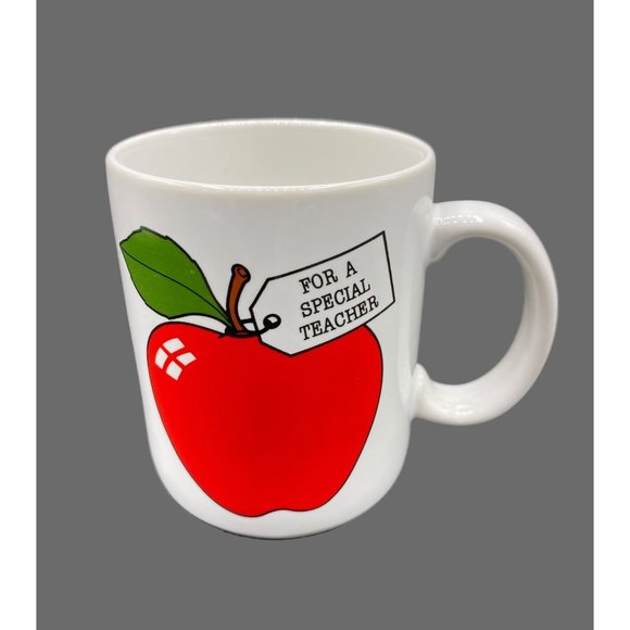 Hallmark | Dining | Vintage Hallmark Mug Special Teacher Red Apple ...